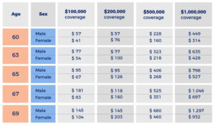 Life Insurance Rates by Age Chart - Magnum Insurance